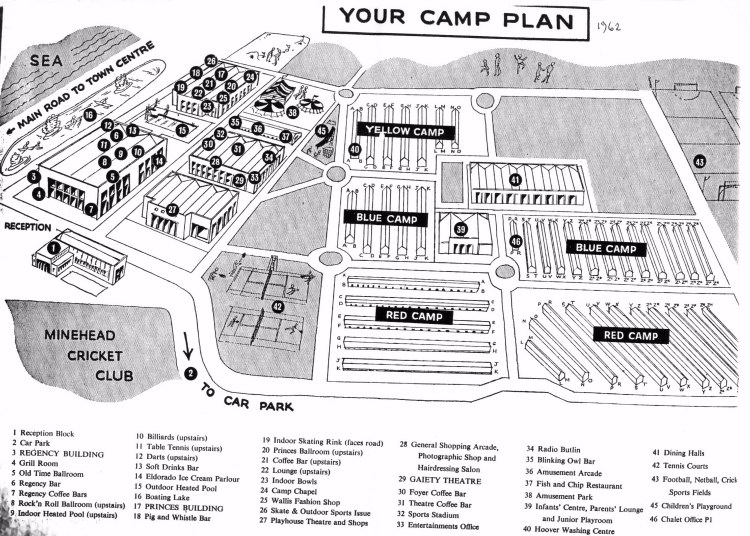 Minehead Map From 1962