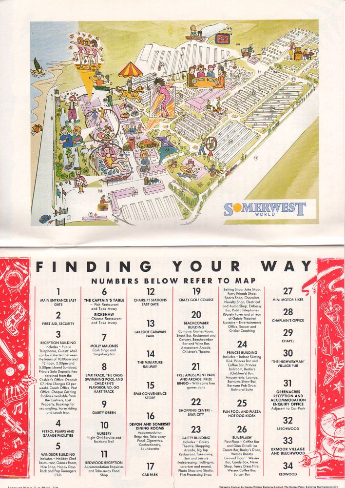Minehead Map From 1989