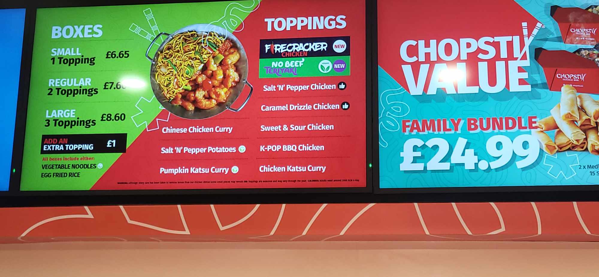 Menu chopstix store